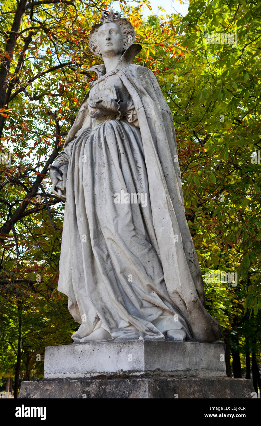 A statue of Marie Stuart (popularly known as Mary, Queen of Scots) in ...