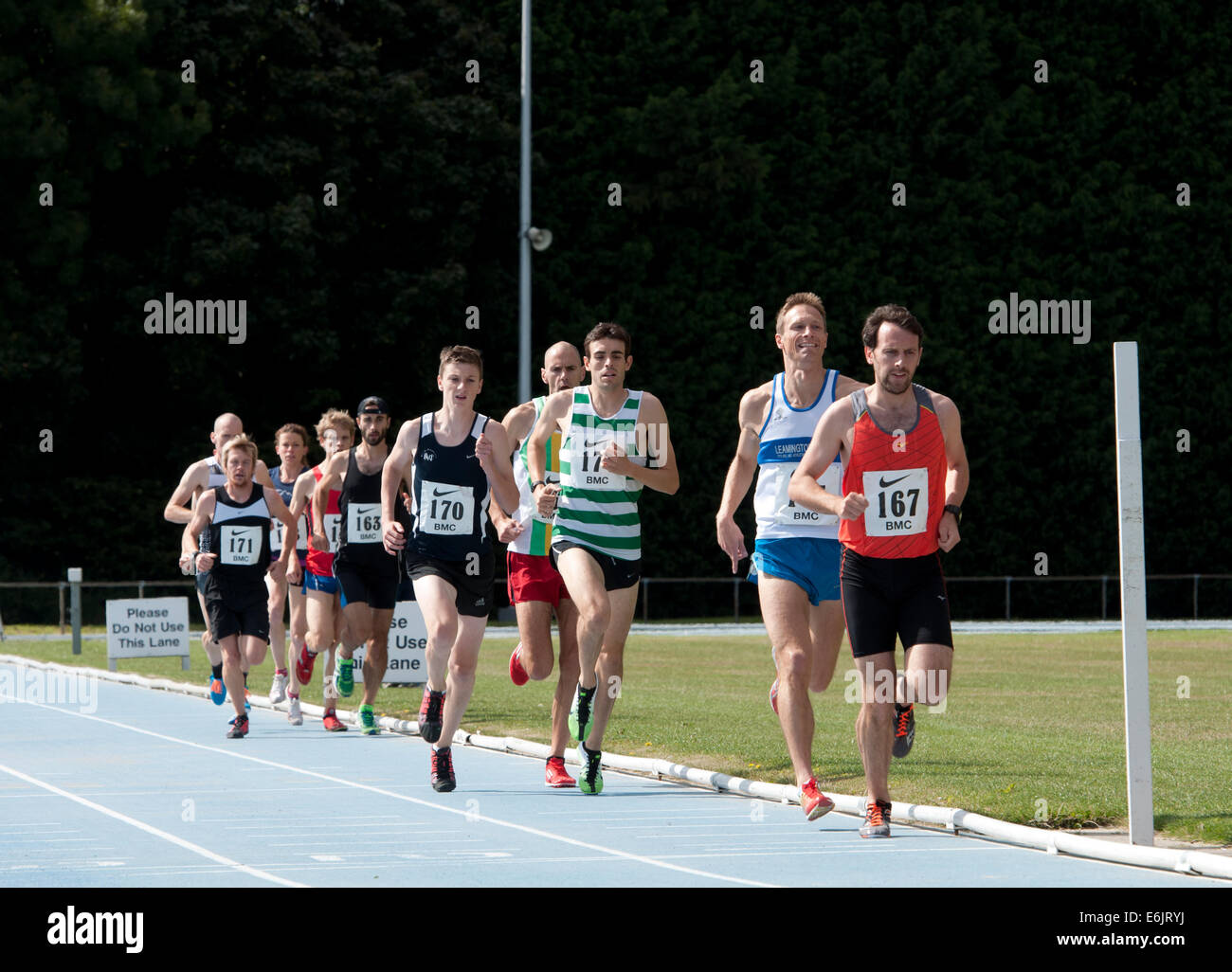 Runners in a 5000 metres race, Coventry, UK Stock Photo - Alamy