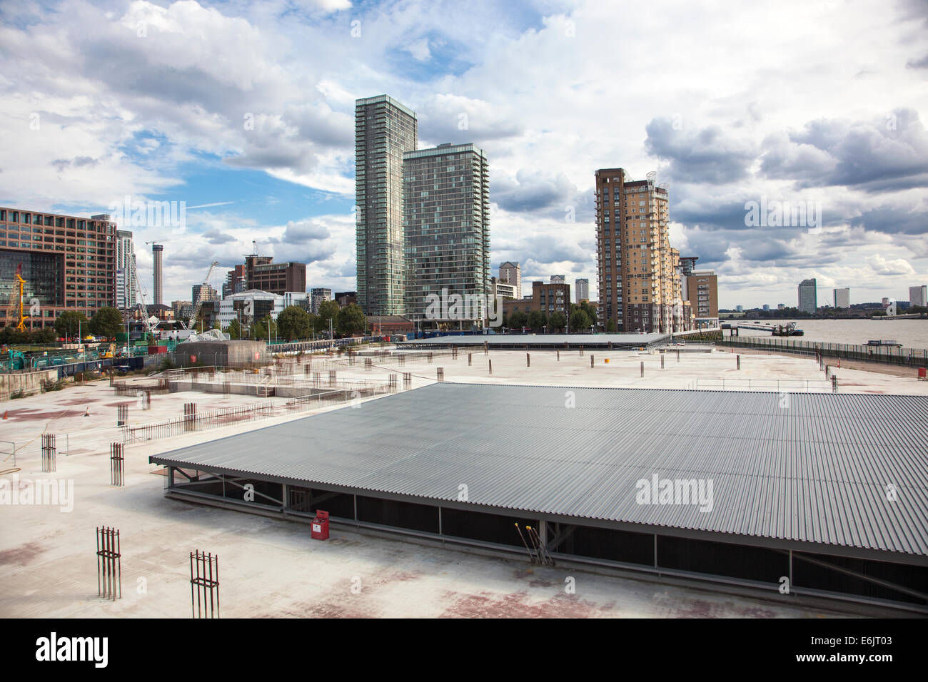 Riverside South building site, Canary Wharf Stock Photo - Alamy