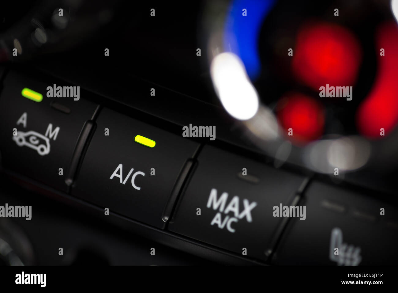Color detail with the air conditioning button inside a car Stock Photo ...