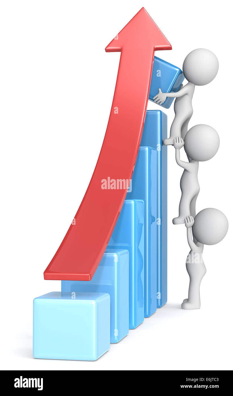 3d red graph hi-res stock photography and images - Alamy