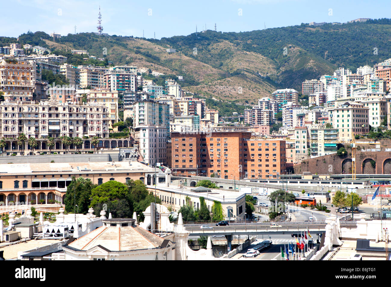 Port of Genoa the capital of Liguria in Italy Stock Photo - Alamy