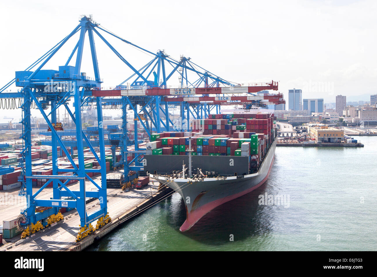 Port of Genoa in Italy Stock Photo - Alamy