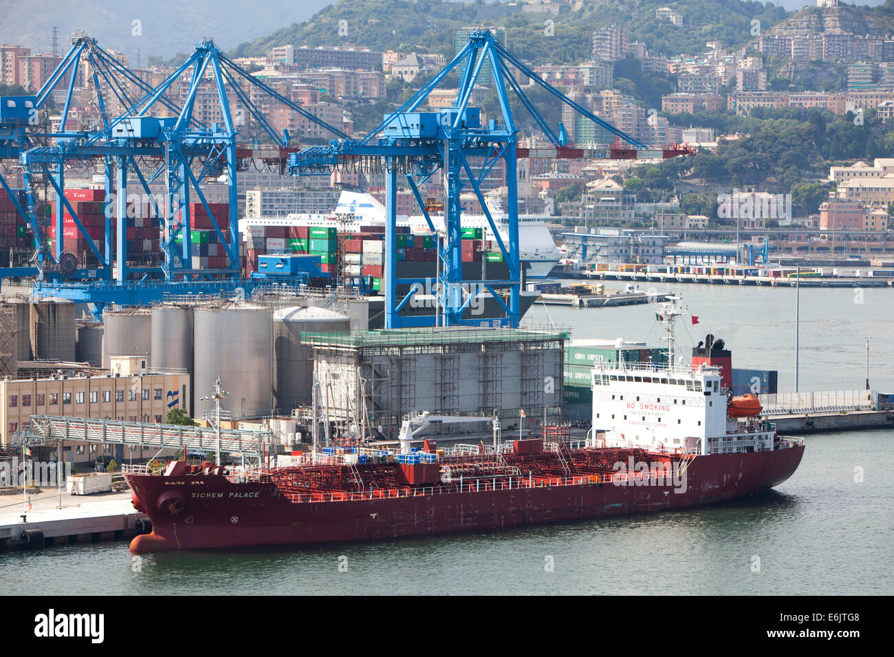 Port of Genoa in Italy Stock Photo - Alamy