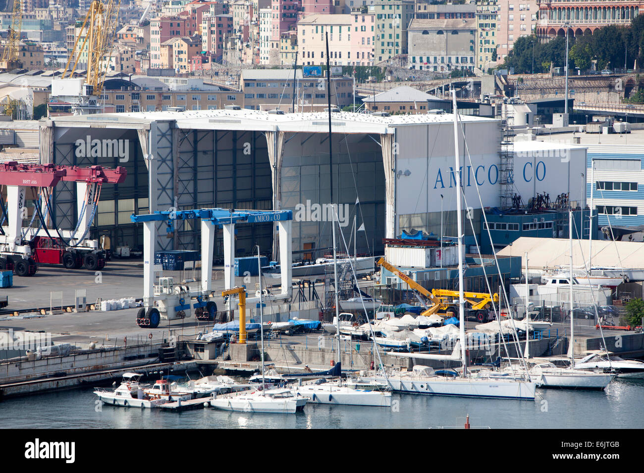 Port of Genoa in Italy Stock Photo - Alamy