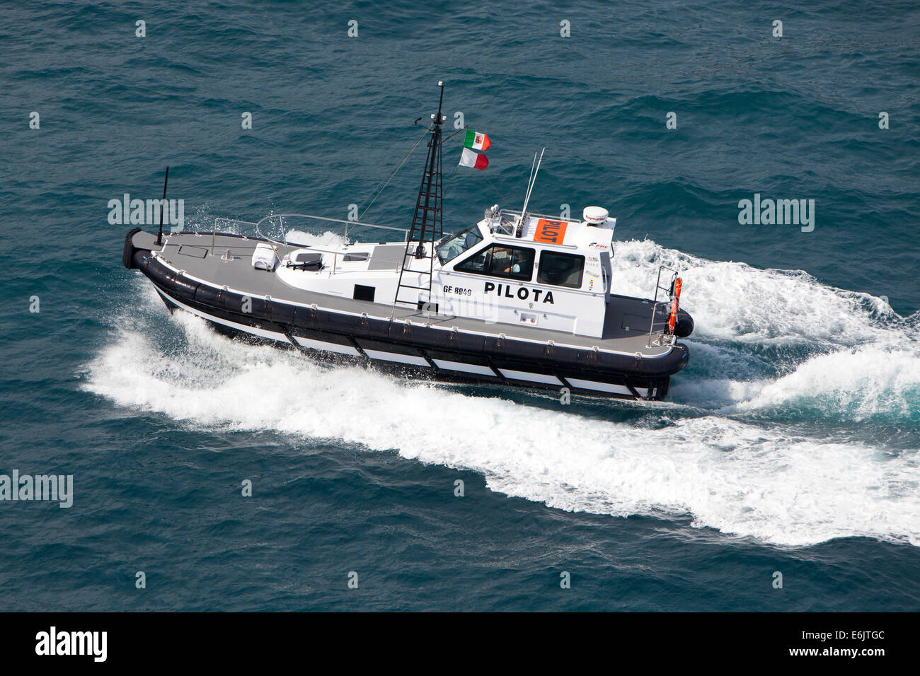 Pilot boat at sea Stock Photo - Alamy