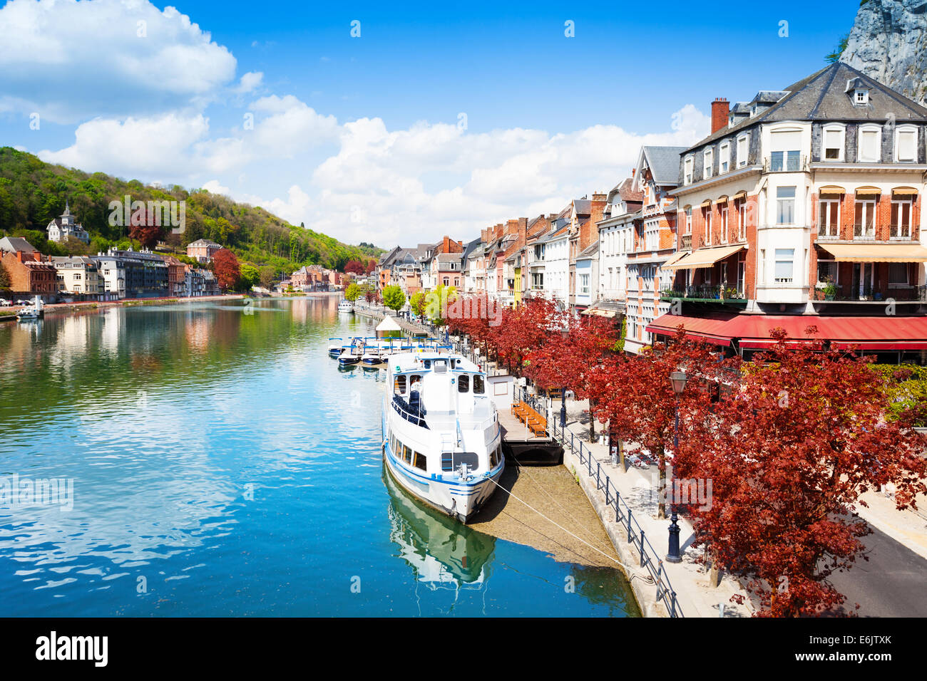 Beautiful view of Dinant cityscape on Meuse river Stock Photo - Alamy