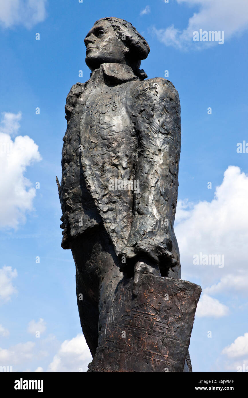 A statue dedicated to American Founding Father and third President of ...