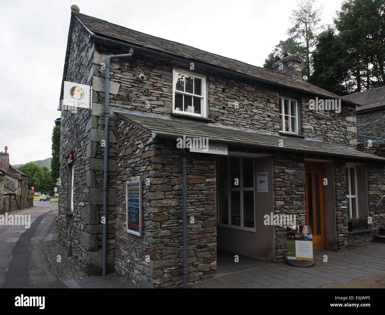The Wordsworth shop in the village of Grasmere in the Lake District ...