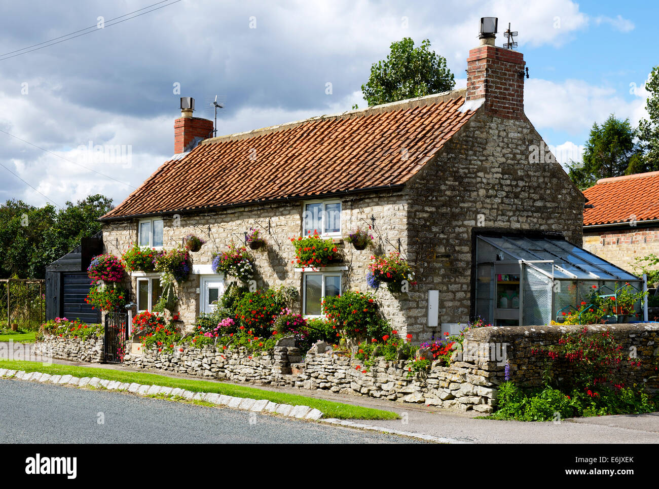 Cottage in the village of Wrelton, North Yorkshire, England UK Stock ...