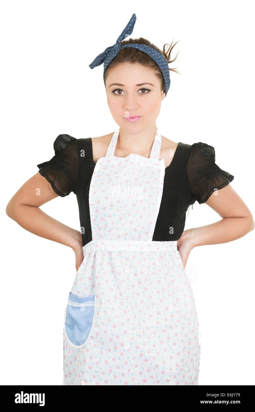 Young beautiful female cleaner Stock Photo - Alamy