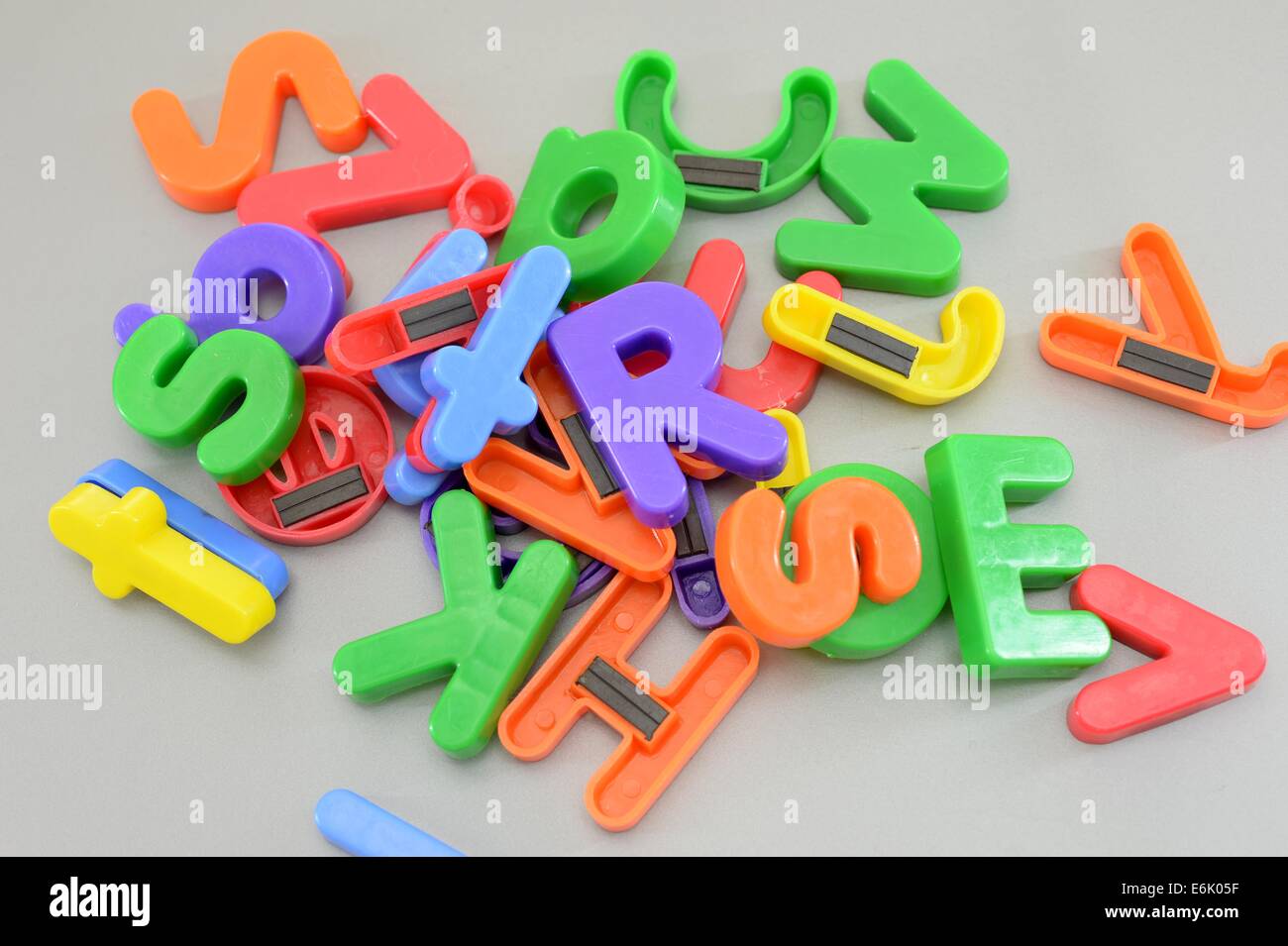 A close up shot of magnetic letters Stock Photo - Alamy