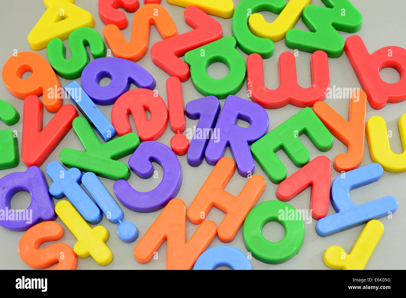 A close up shot of magnetic letters Stock Photo - Alamy