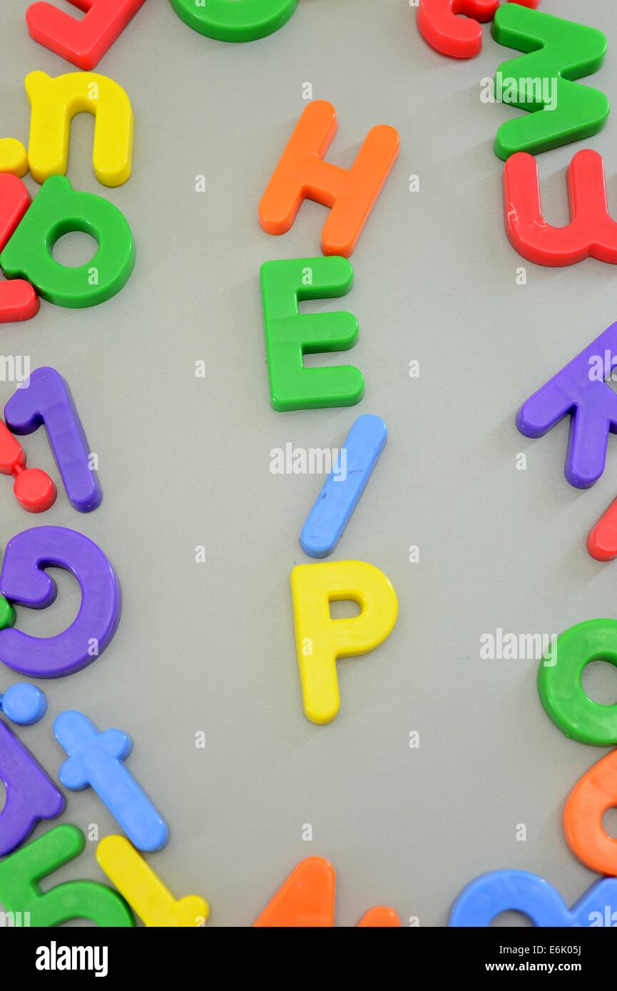 A close up shot of magnetic letters Stock Photo - Alamy