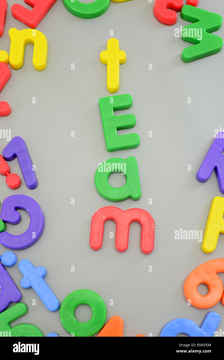 A close up shot of magnetic letters Stock Photo - Alamy