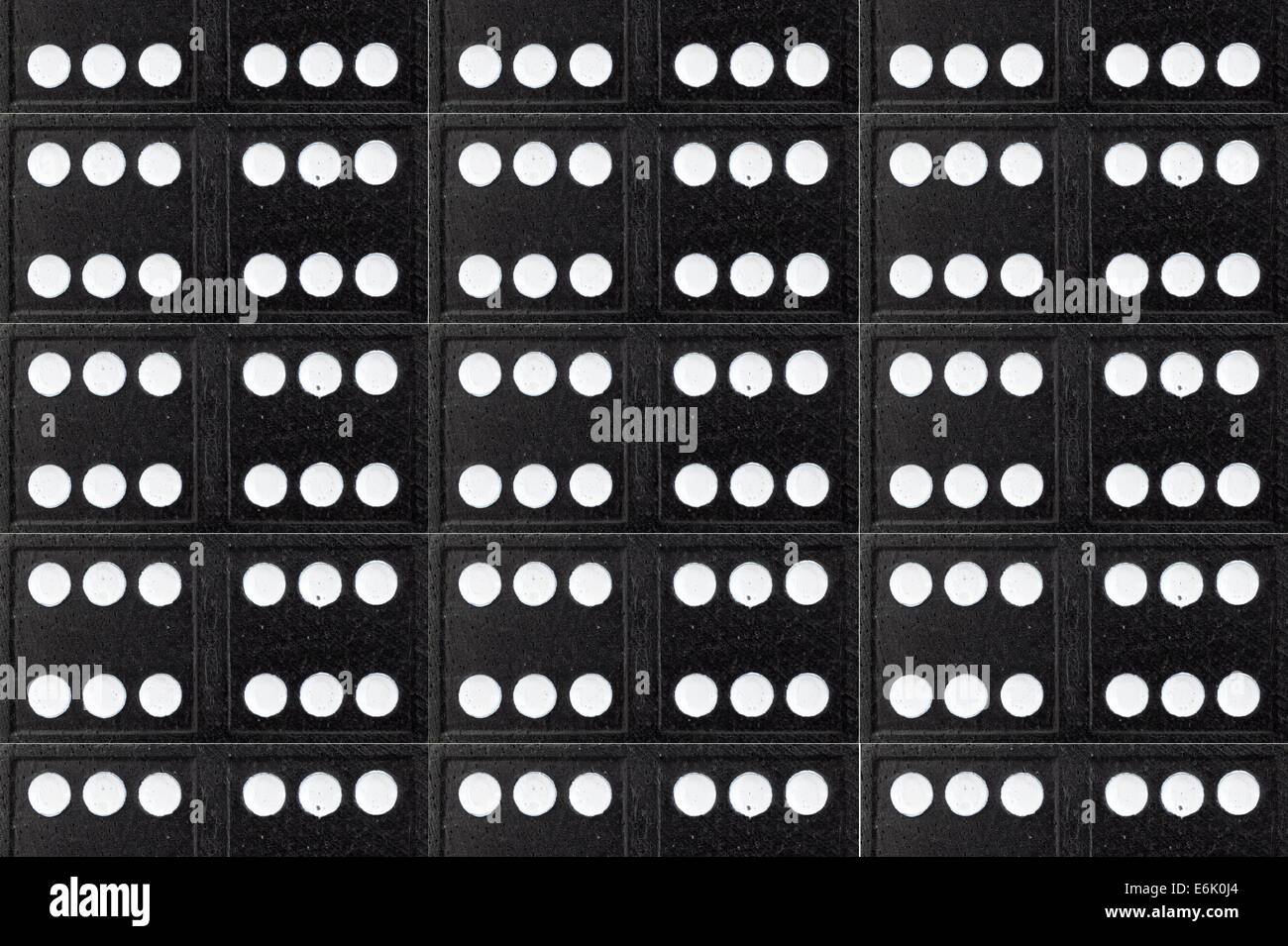 A close up shot of black and white dominos Stock Photo - Alamy
