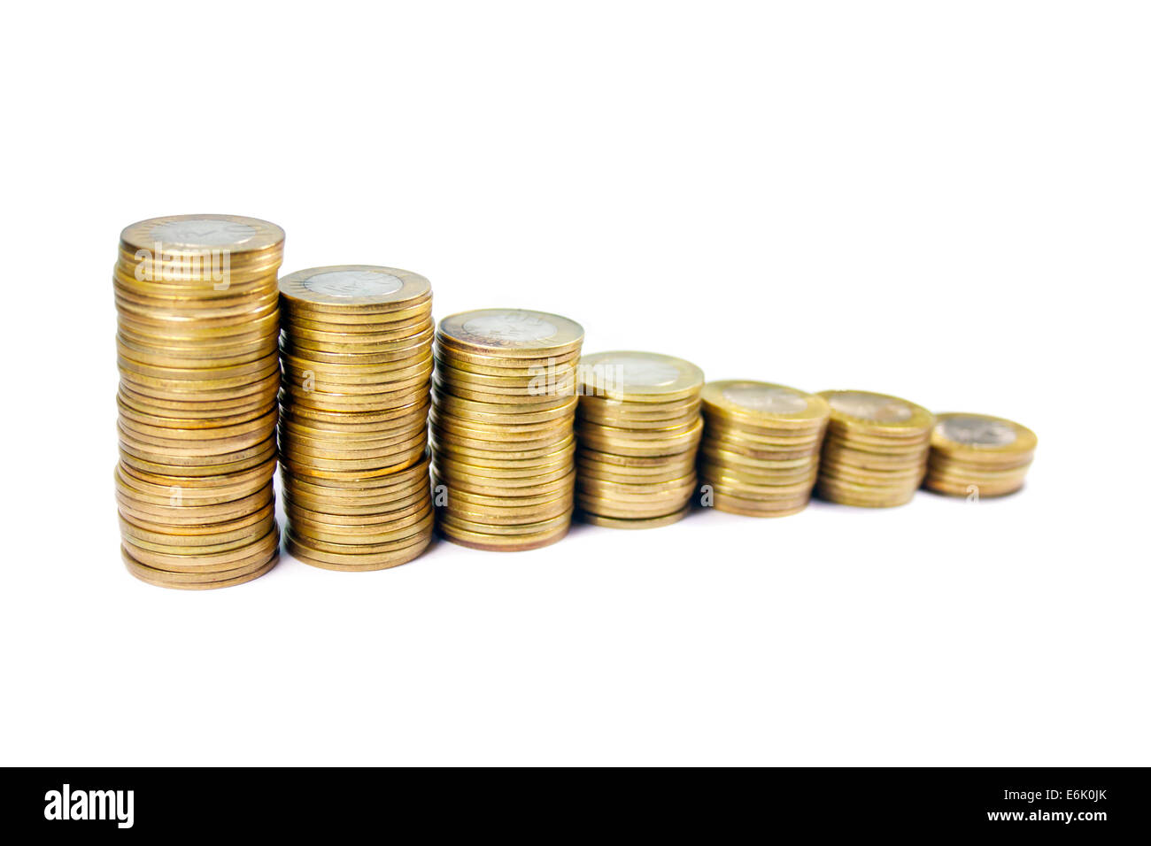 Indian rupee gold coin stack hi-res stock photography and images - Alamy