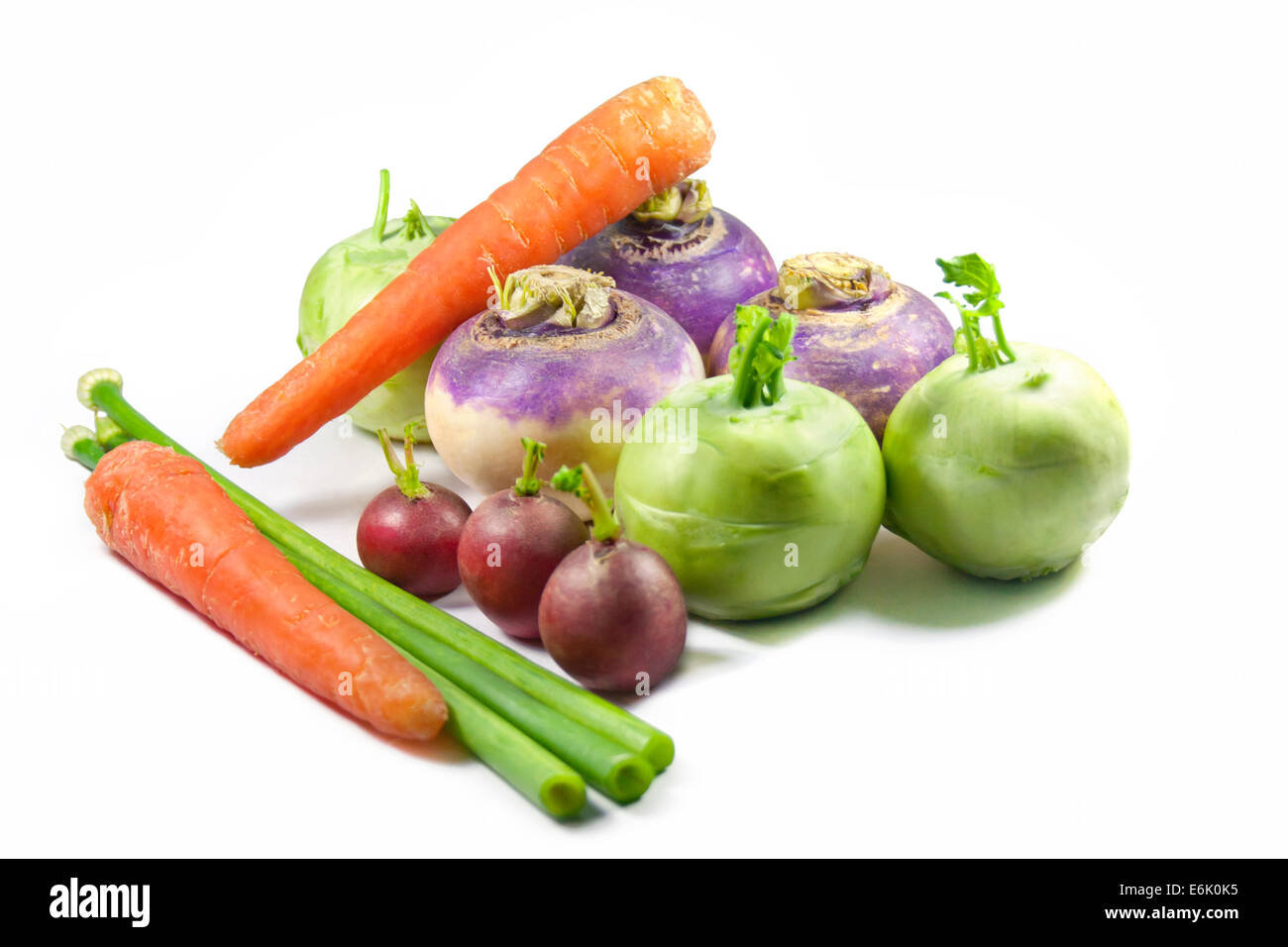 Close up of fresh vegetables on a white background Stock Photo - Alamy