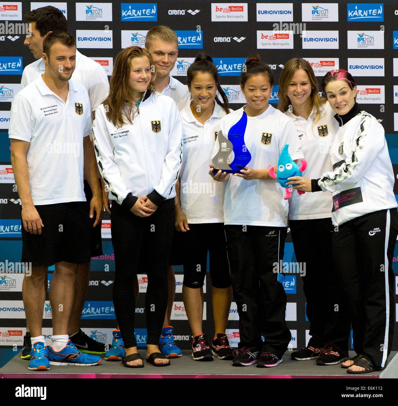 Berlin, Germany. 24th Aug, 2014. TEAM Germany diving 32nd LEN European ...