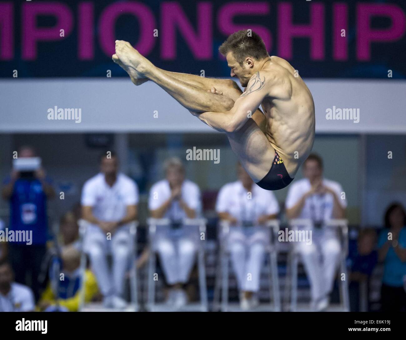 Berlin, Germany. 23rd Aug, 2014. KLEIN Sascha GER Diving 10 m Platform ...