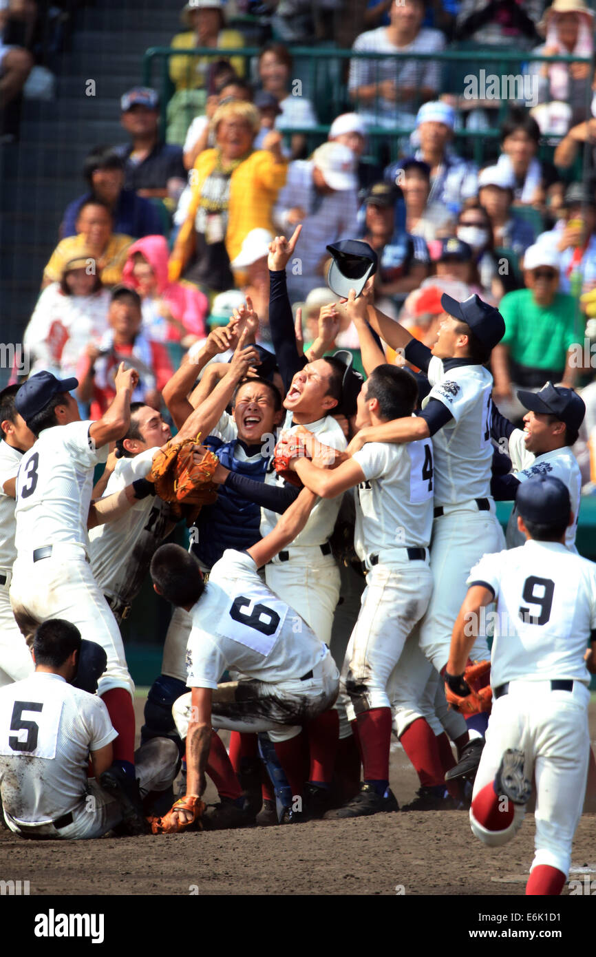 Hyogo, Japan. 25th Aug, 2014. Osaka Toin team group Baseball : Osaka ...