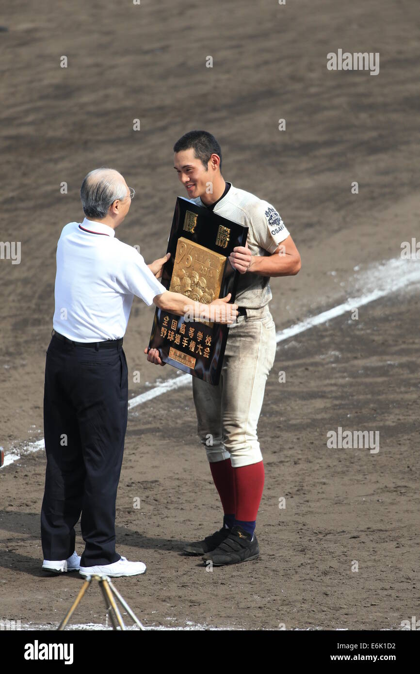 Hyogo, Japan. 25th Aug, 2014. Yuya Shozui (Osaka Toin) Baseball : Yuya ...