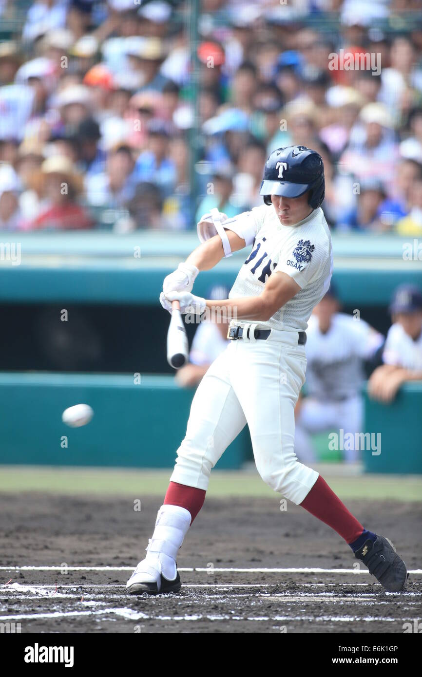 Hyogo, Japan. 25th Aug, 2014. Takumi Minemoto (Osaka Toin) Baseball ...