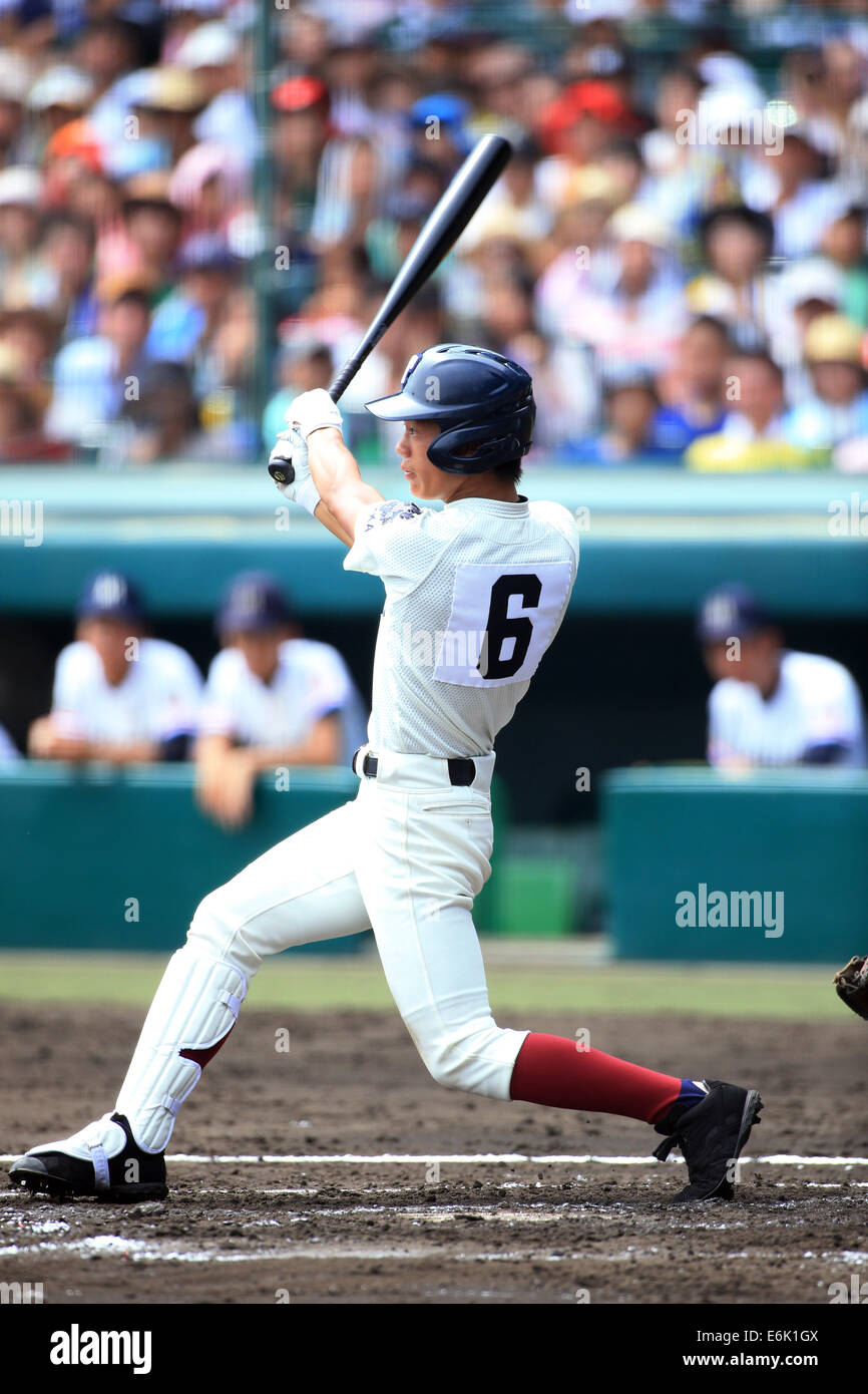 Hyogo, Japan. 25th Aug, 2014. Koki Fukuda (Osaka Toin) Baseball : 96th ...