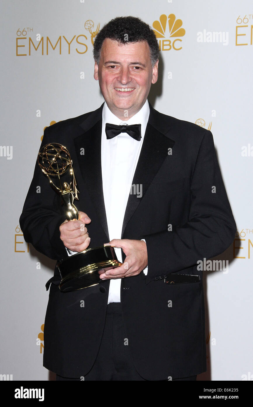 Los Angeles, California, USA. 25th Aug, 2014. Steven Moffat poses in ...