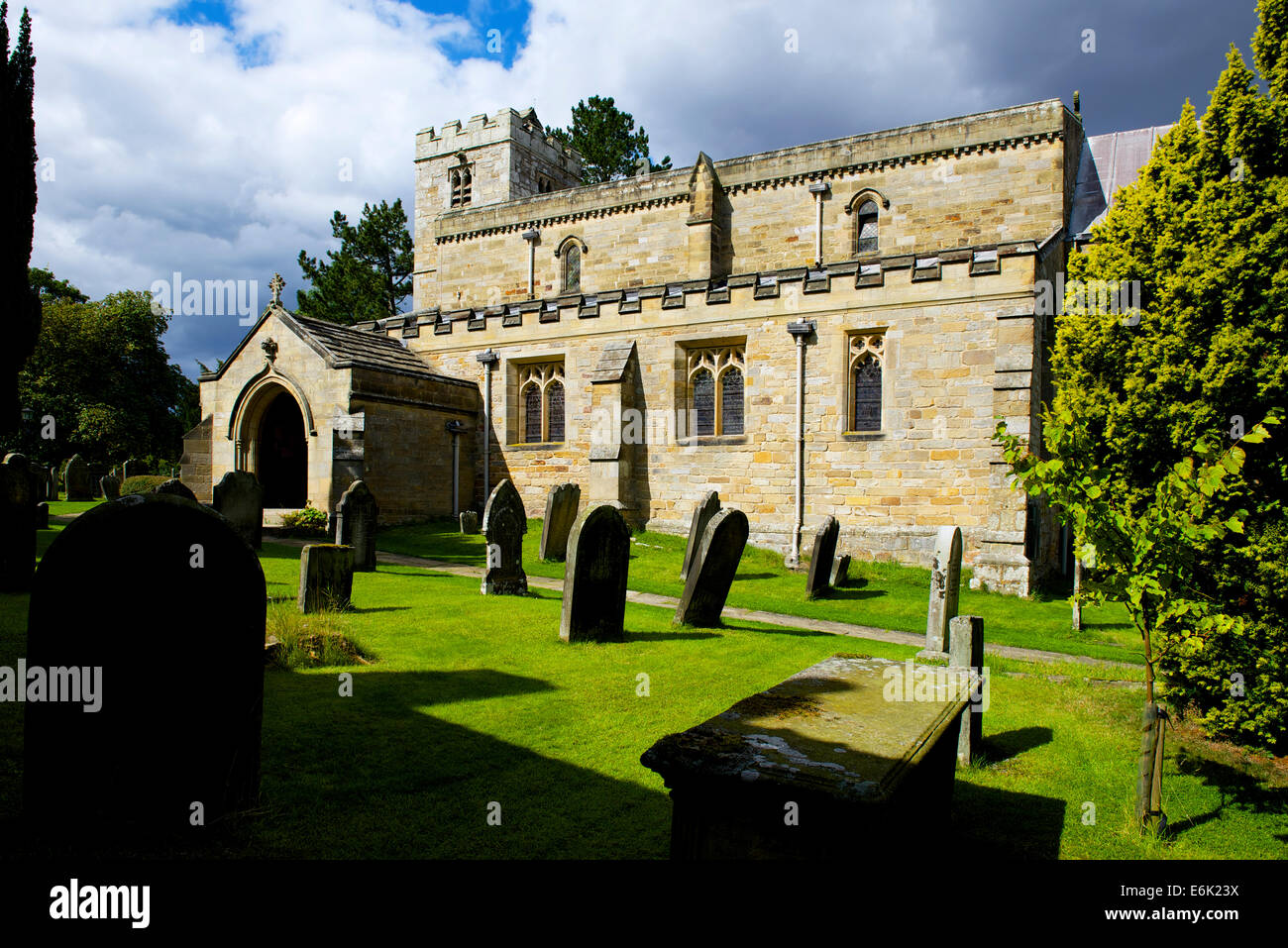 St Mary's Church, Lastingham, North Yorkshire, England UK Stock Photo ...