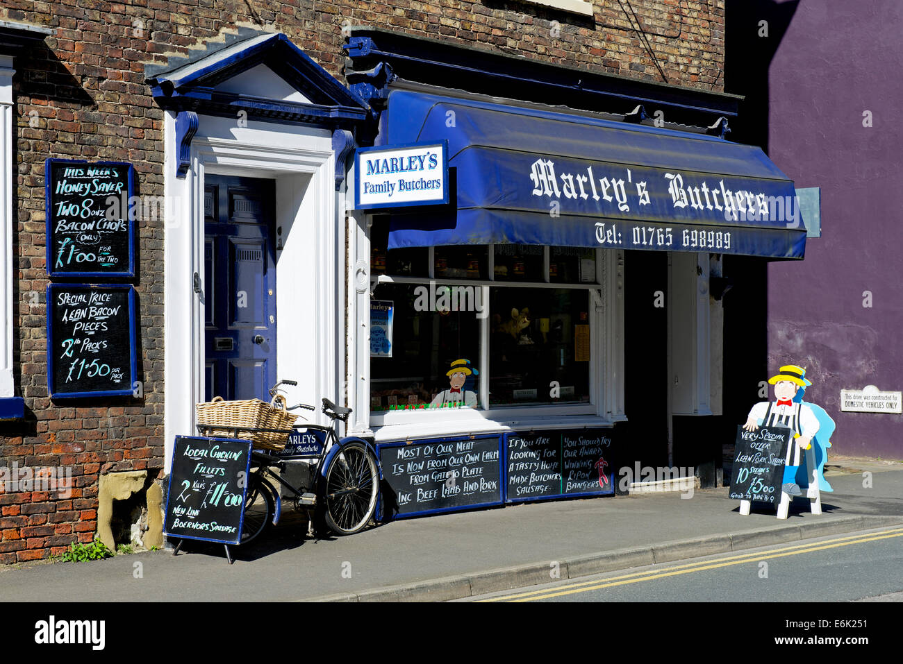 Butcher's shop, Ripon, North Yorkshire, England UK Stock Photo - Alamy