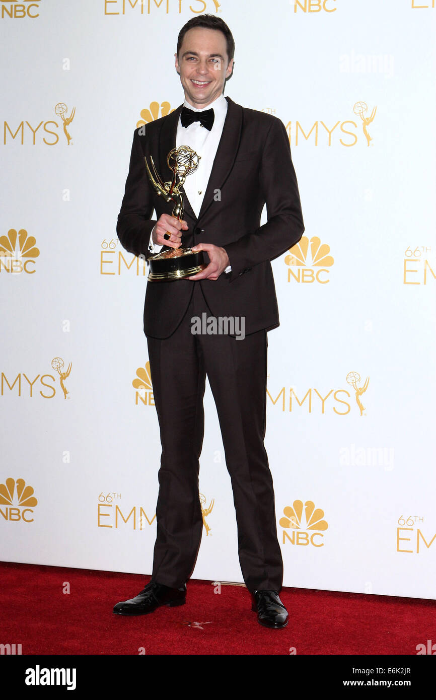 Los Angeles, California, USA. 25th Aug, 2014. Jim Parsons poses in the ...