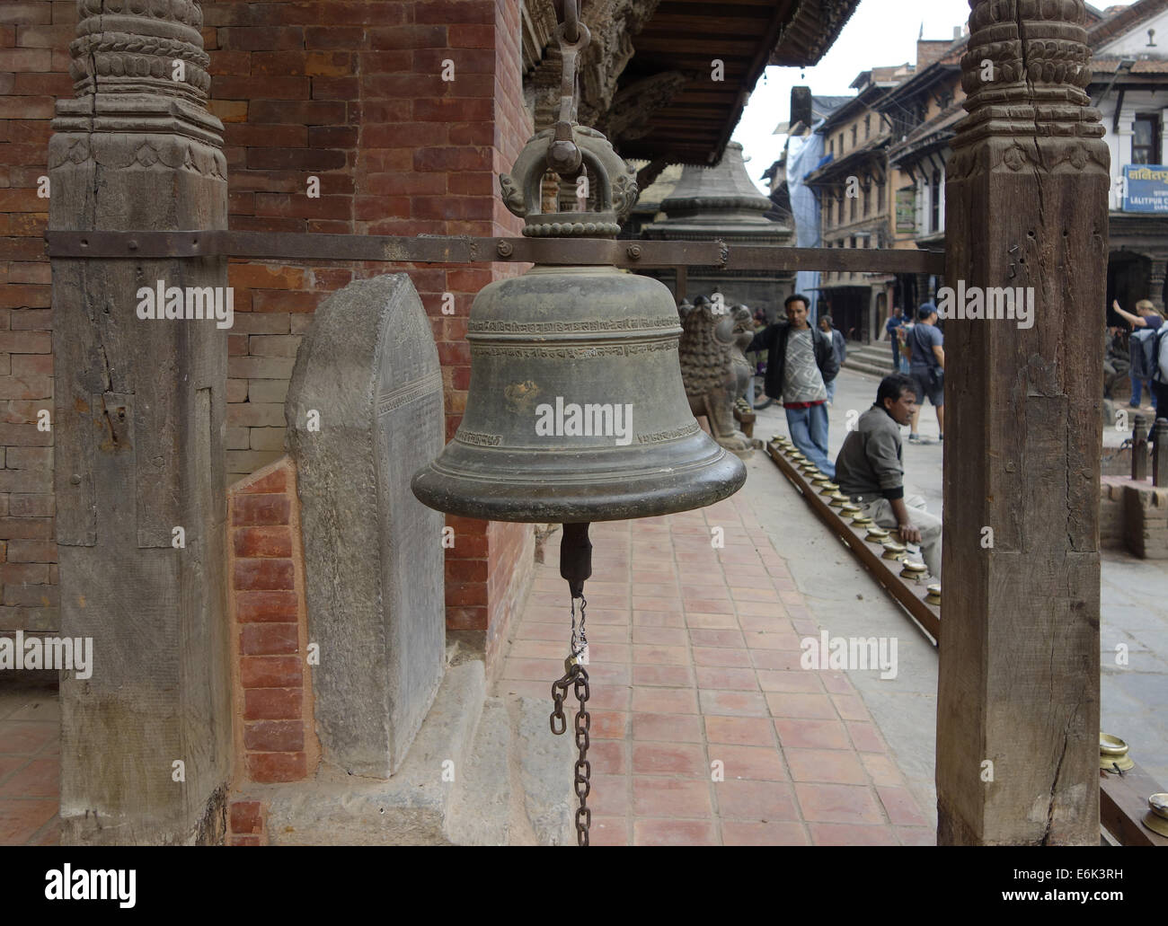 Big brass bell in Nepal Stock Photo - Alamy