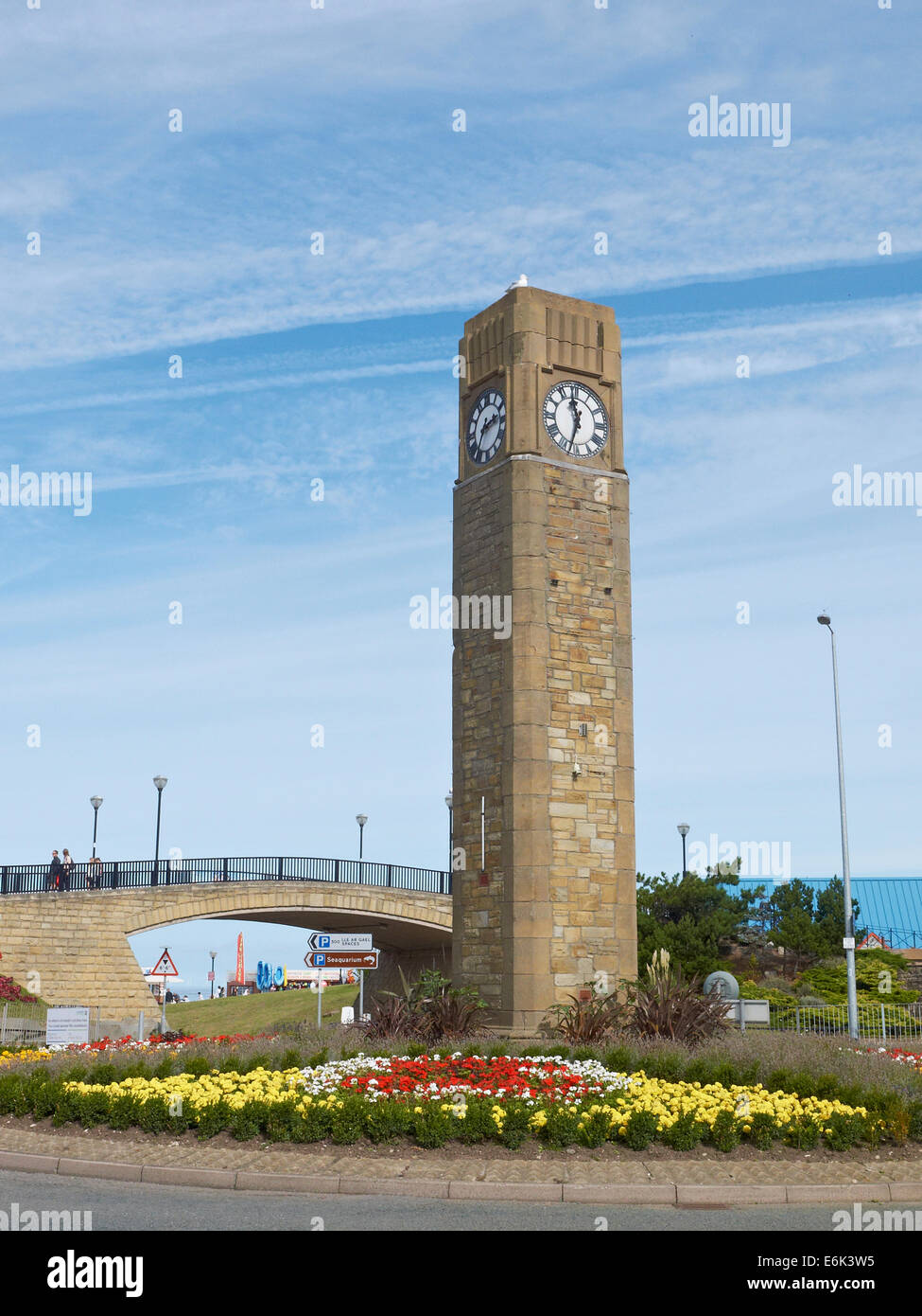 The Clock tower on the promenade in Rhyl Wales UK Stock Photo - Alamy