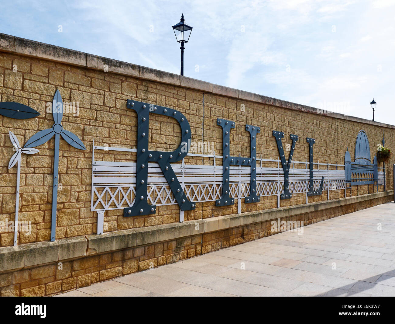 Welcome to Rhyl Wales UK Stock Photo - Alamy