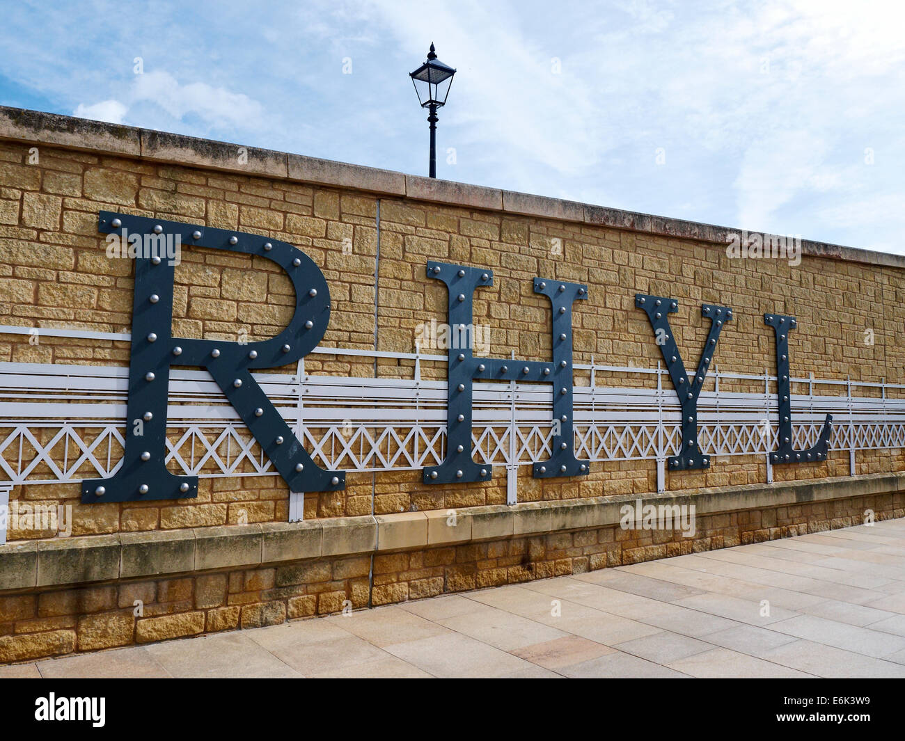 Welcome to Rhyl Wales UK Stock Photo - Alamy