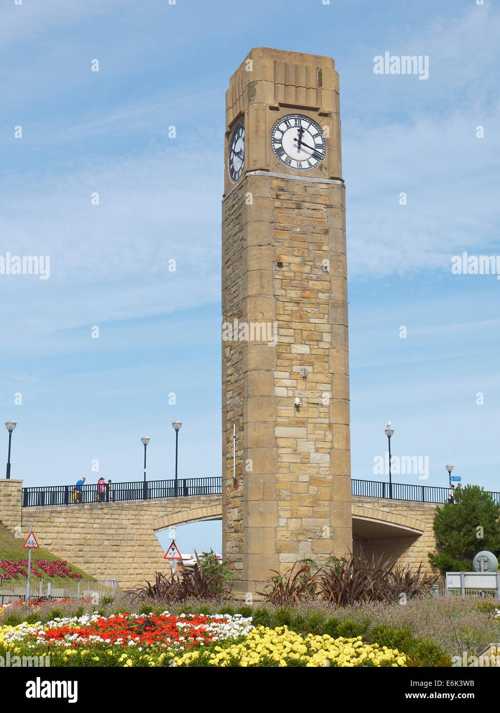 The Clock tower on the promenade in Rhyl Wales UK Stock Photo - Alamy