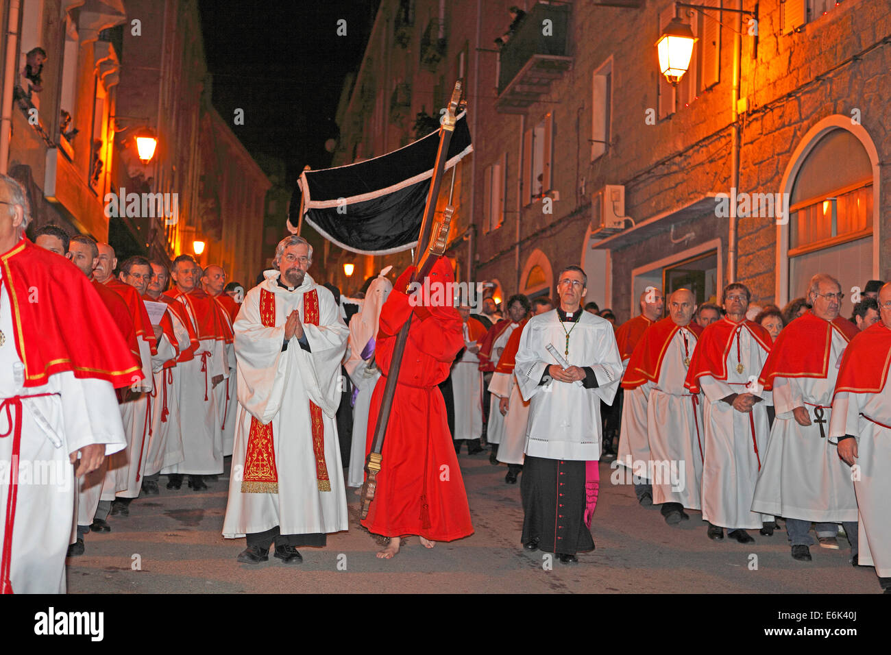 Catenacciu, Catholic Easter procession, Sartène, Corsica, France Stock ...