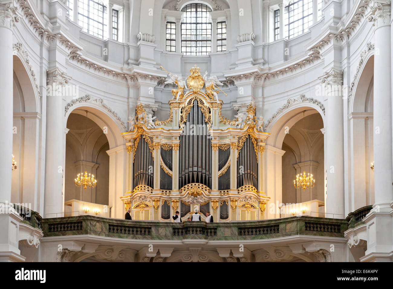 Church organ by Gottfried Silbermann in the Catholic Hofkirche, Dresden ...