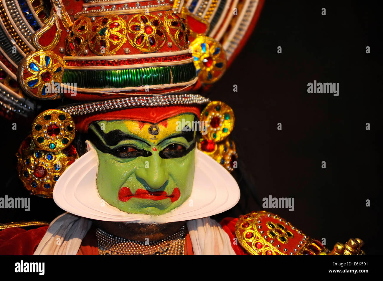 Kathakali, a traditional ritual dance theatre, Varkala, Kerala, South ...