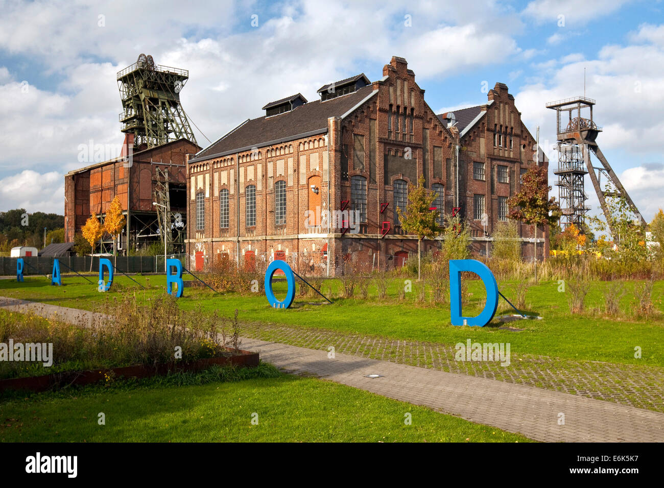 The decommissioned Zeche Radbod Colliery, Hamm, Ruhr Area, North Rhine ...