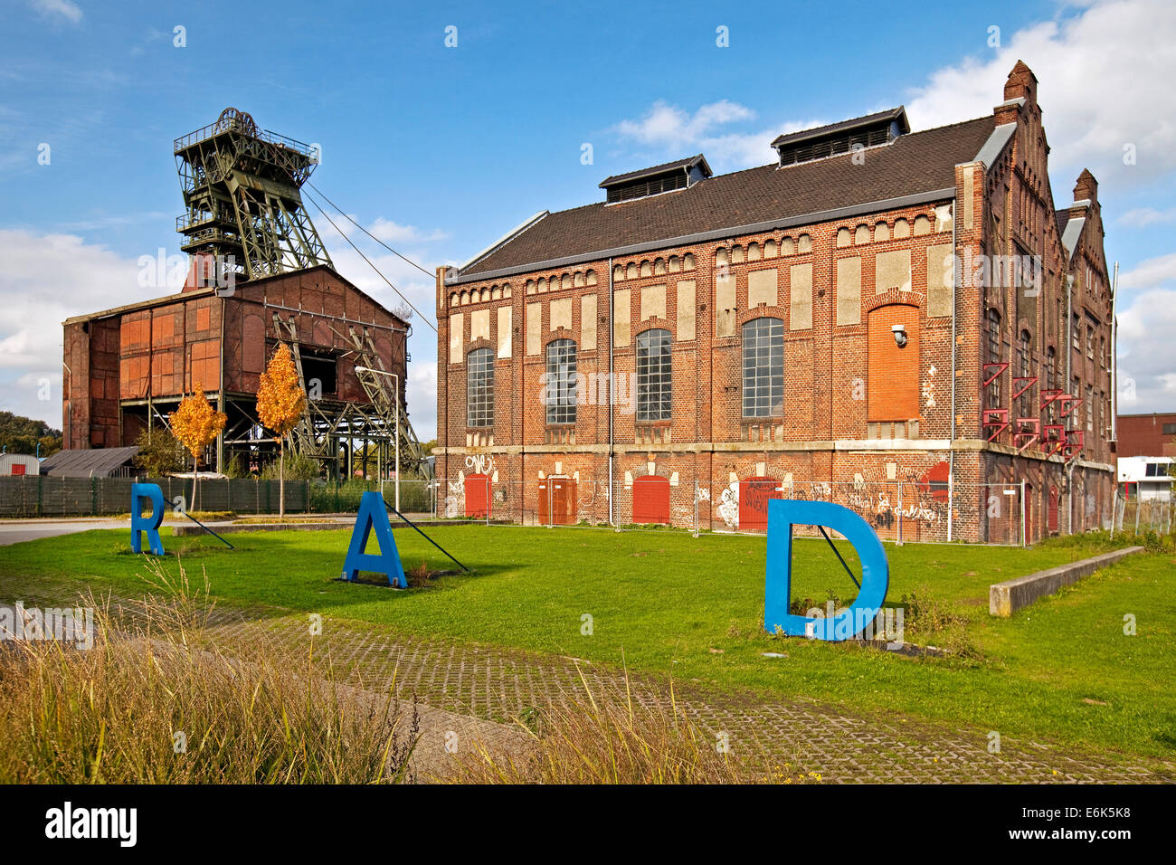 The decommissioned Zeche Radbod Colliery, Hamm, Ruhr Area, North Rhine ...