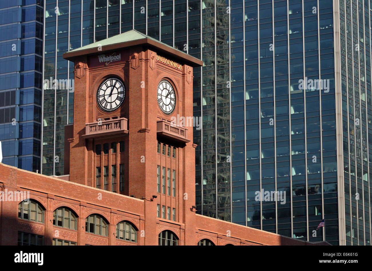 Clock tower at Central Office Building, Chicago, Illinois, United ...