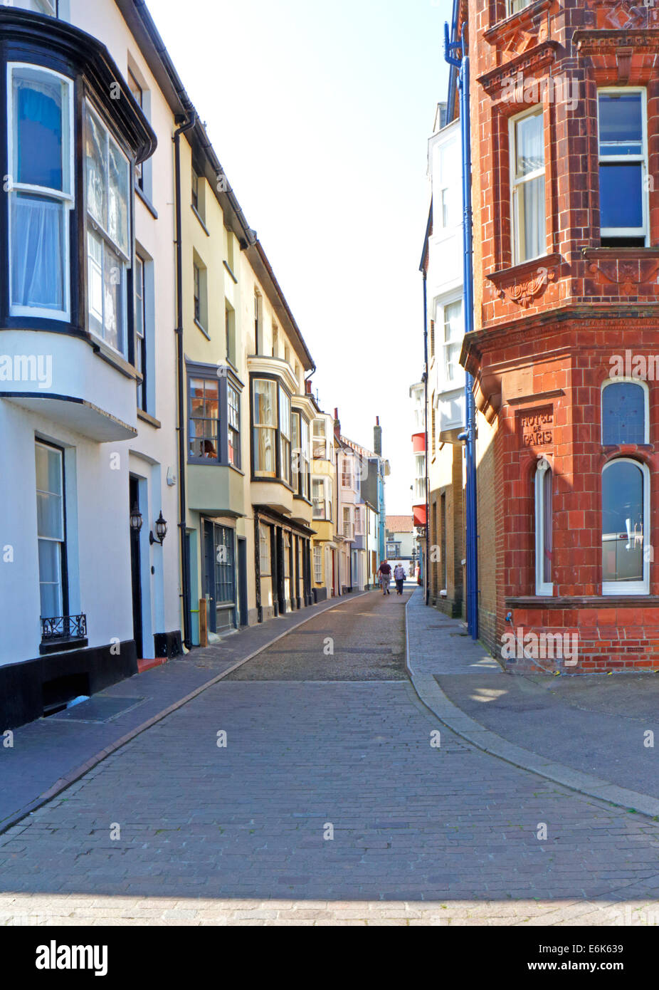 A view of Jetty Street leading to the town centre at the seaside resort ...