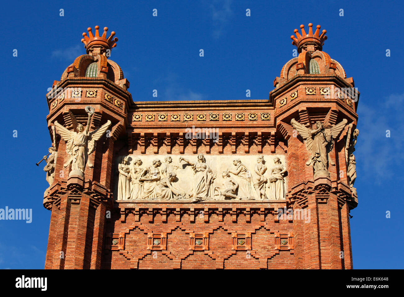 Arc de Triomf triumphal arch, side view, built for the World Exhibition ...