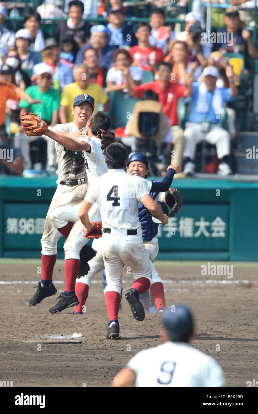Hyogo, Japan. 25th Aug, 2014. Osaka Toin team group Baseball : Osaka ...