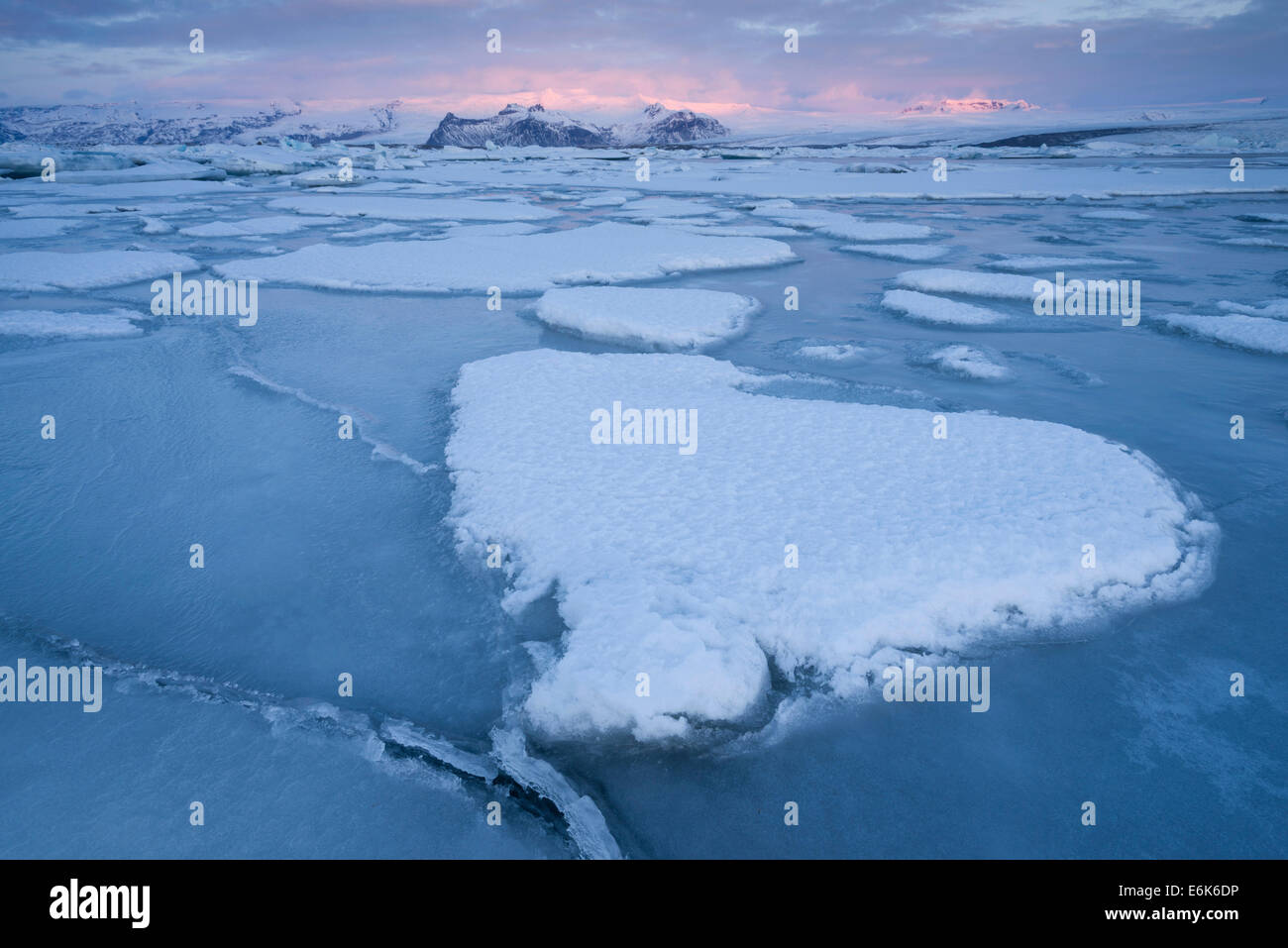 Jökulsárlon ice lagoon, winter, Iceland Stock Photo - Alamy