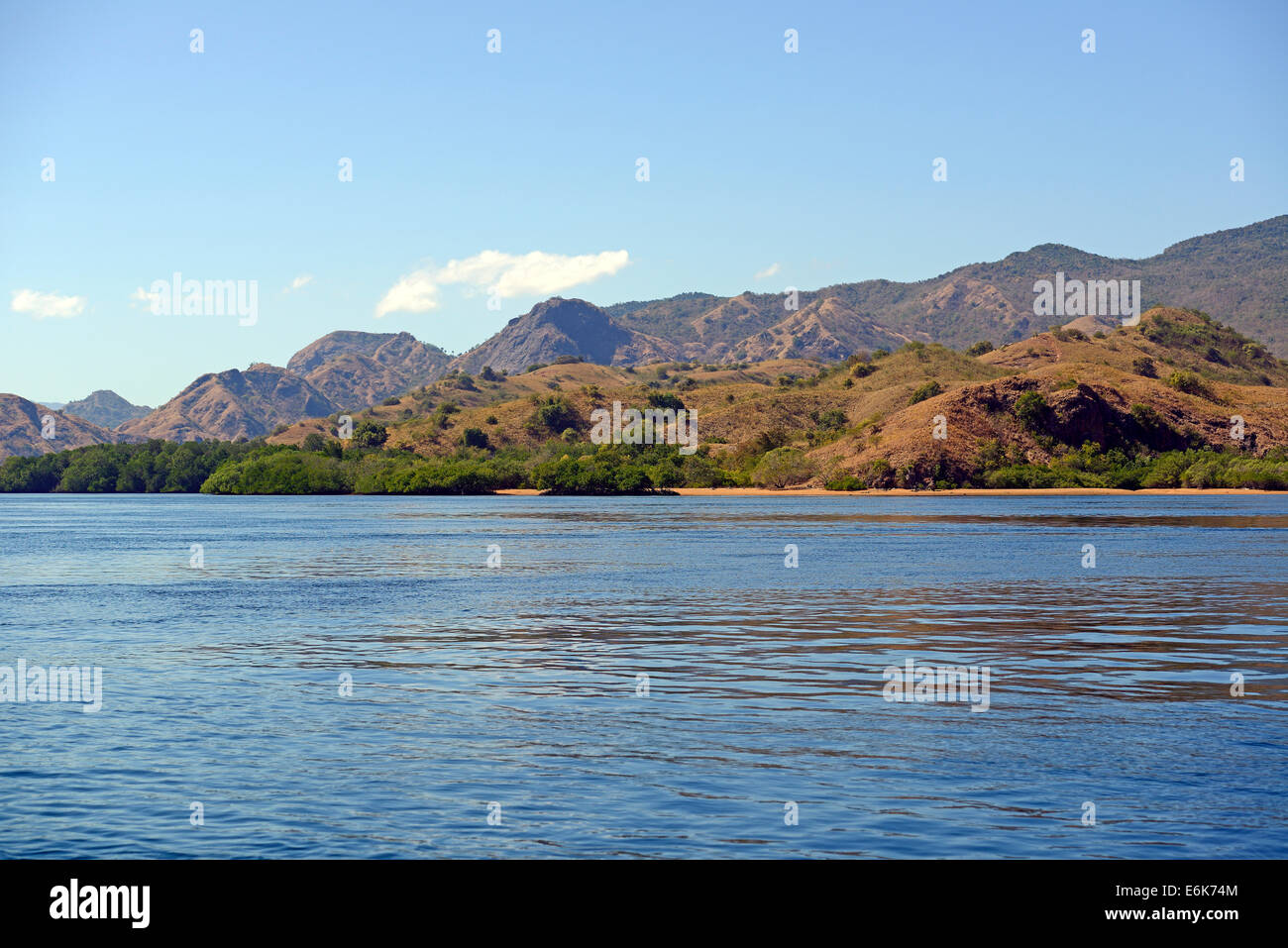Hills and grassland of Rinca Island, Komodo National Park, UNESCO World ...
