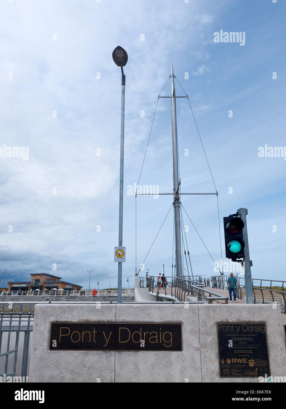 Pont Y Ddraig bridge in Rhyl North Wales UK Stock Photo - Alamy