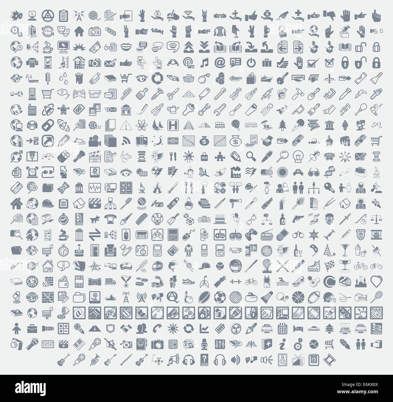 An icon set of many hundred top quality icons including tools, web ...